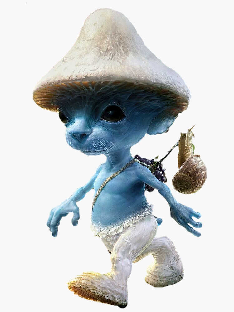 Pegatina for Sale con la obra «gato pitufo» de tadeski | Redbubble