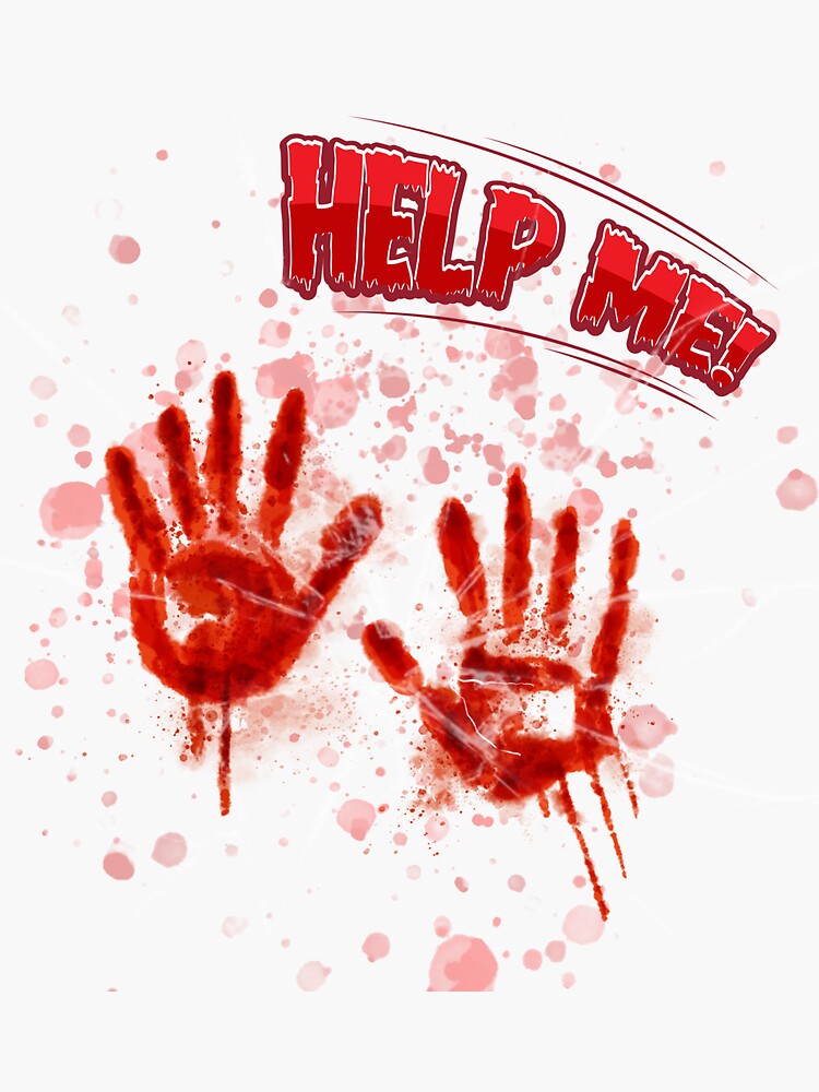 "Halloween Help Me" Sticker for Sale by HypnoticFlow | Redbubble