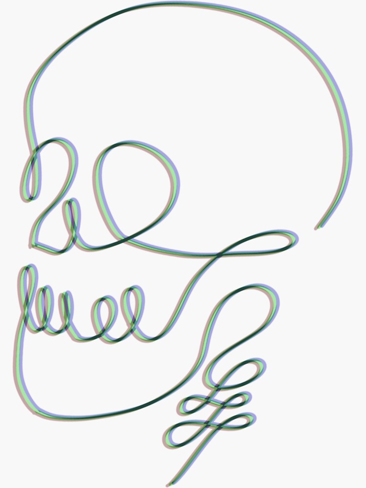 "Glitch Skull" Sticker for Sale by sadiebatte | Redbubble