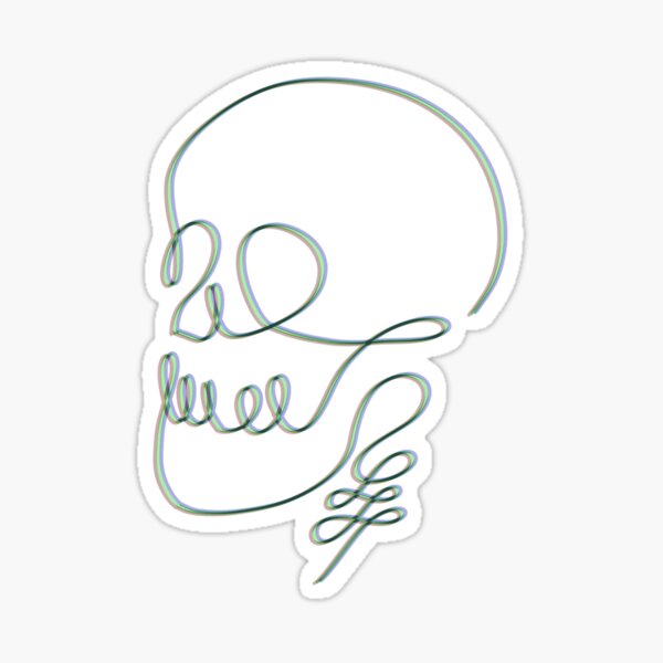 "Glitch Skull" Sticker for Sale by sadiebatte | Redbubble