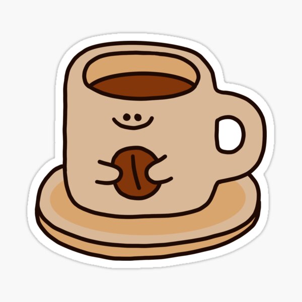"Cute Hot Coffee" Sticker for Sale by charis-fung | Redbubble
