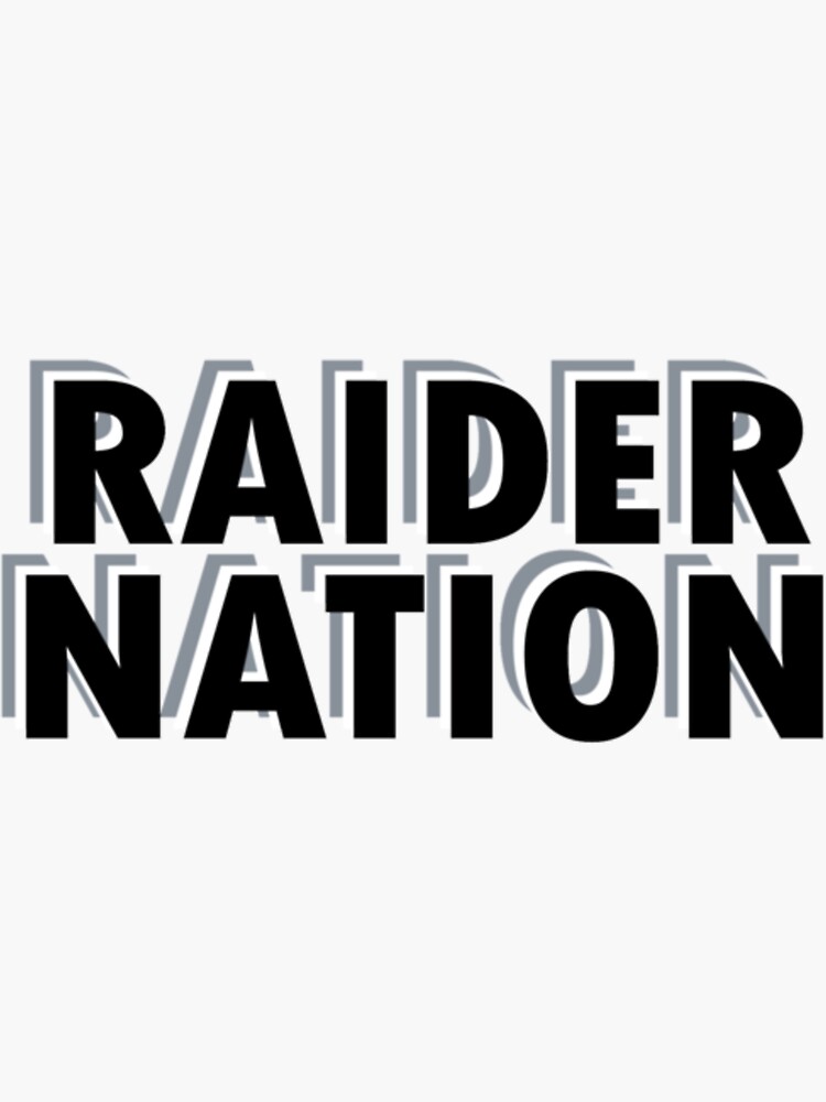 "Raider Nation " Sticker for Sale by JolieOHara | Redbubble