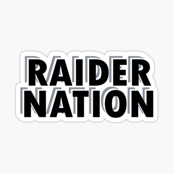 "Raider Nation " Sticker for Sale by JolieOHara | Redbubble