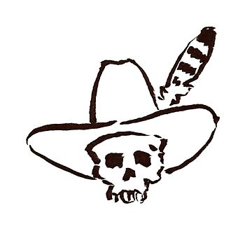 "Skull Cowboy " Sticker for Sale by TheBluStudio | Redbubble