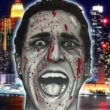 "CUSTOM hand drawn Patrick Bateman Custom Art - American Psycho" Art ...