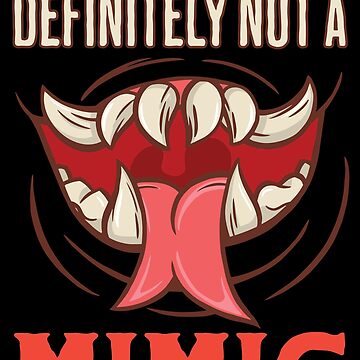 "Trustworthy Monster: Definitely not a mimic. DnD lover gift" Sticker ...