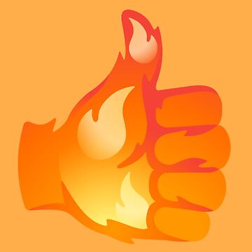 "Fire Up! Thumbs Up!" Sticker for Sale by DokiChan123 | Redbubble