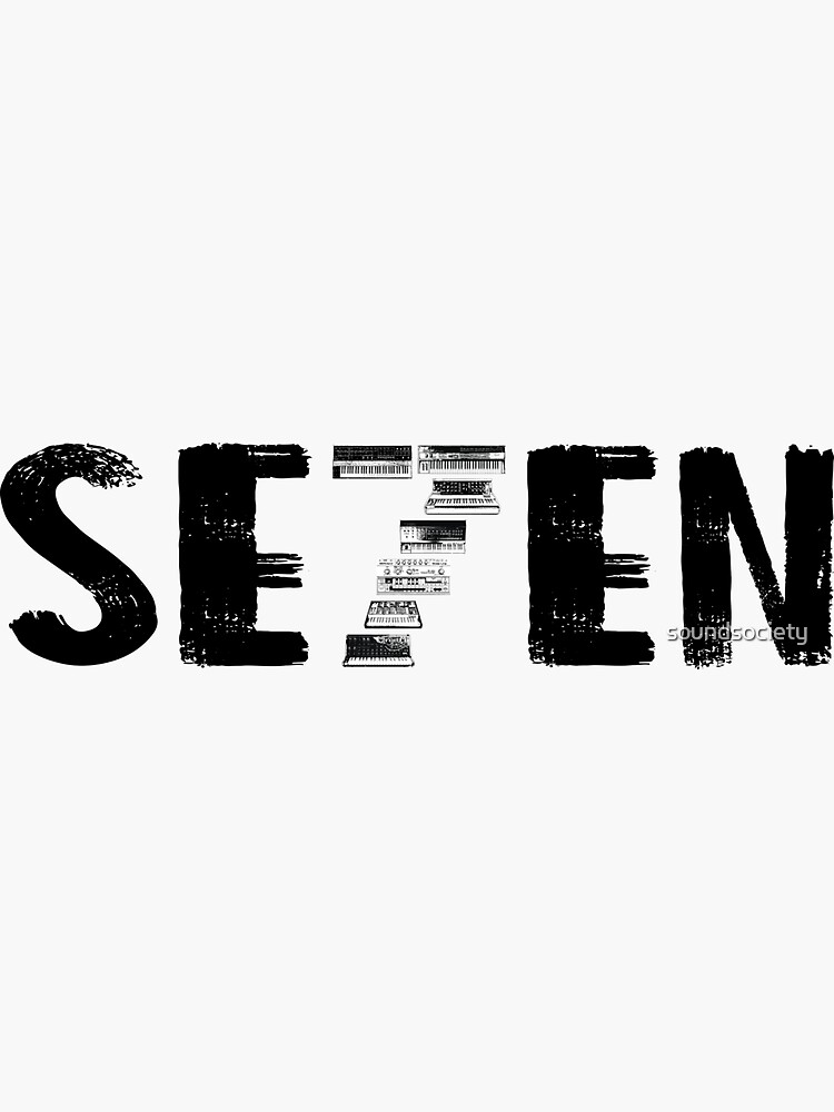 "Se7en Synths" Sticker for Sale by soundsociety | Redbubble