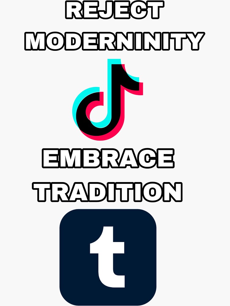 "Embrace Tradition Tumblr" Sticker for Sale by cerealsheep | Redbubble