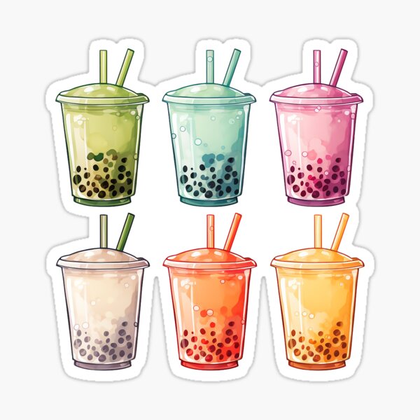 "Bubble Tea " Sticker for Sale by meganohm | Redbubble