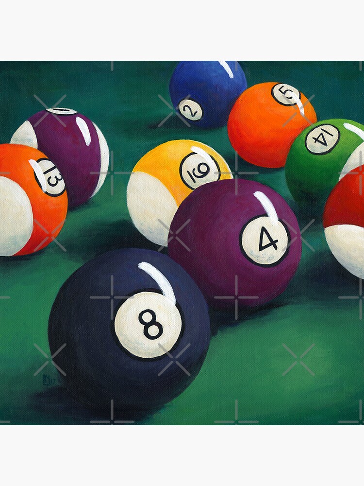 "Billiards" Sticker by lisanorrisart | Redbubble