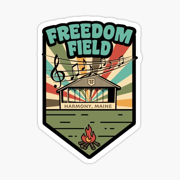 "Freedom Field Logo" Sticker for Sale by freedominmaine | Redbubble