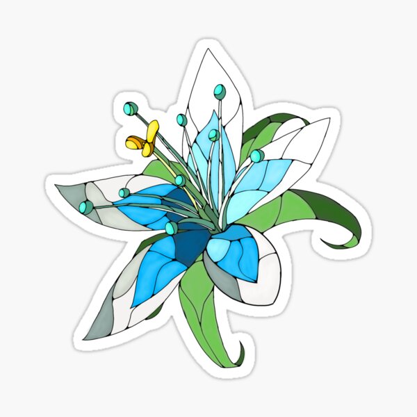 "Stained Glass Silent Princess" Sticker for Sale by ShatteredFrost ...