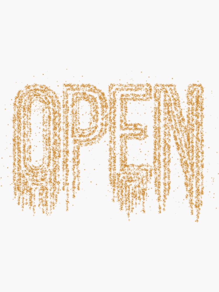 "Open Typography" Sticker for Sale by franceschib | Redbubble