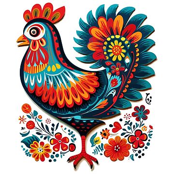 "Rooster Chicken Polish Folk Art" Poster for Sale by ImprintMage ...