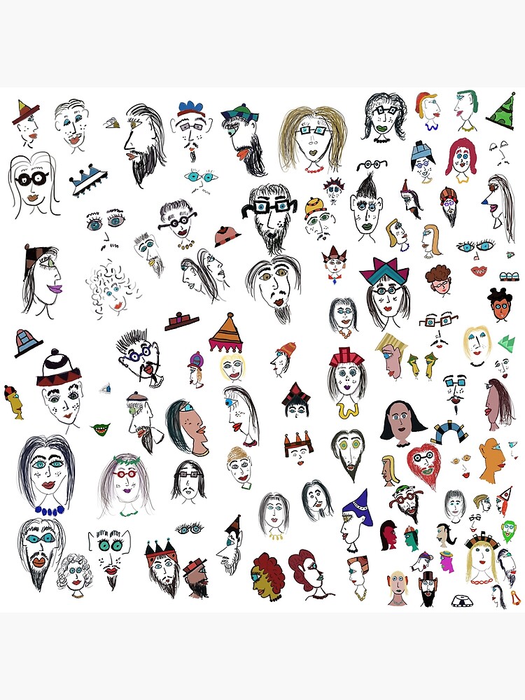 "funny little faces" Poster for Sale by Sergiogioart | Redbubble