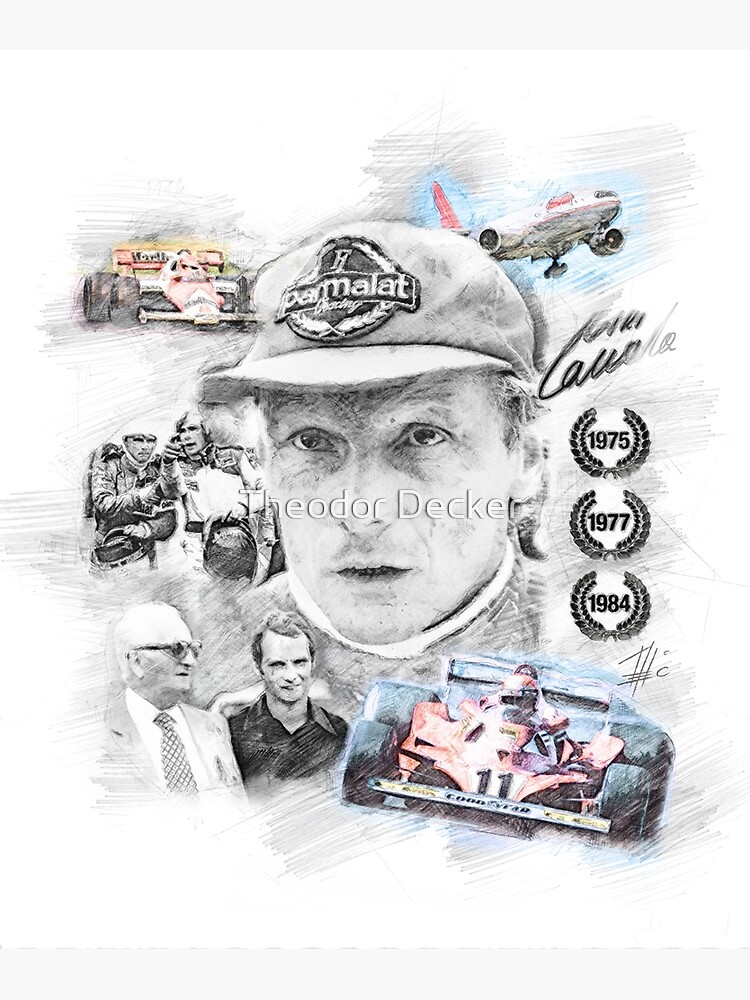 "Niki Lauda" Framed Art Print for Sale by theodordecker | Redbubble