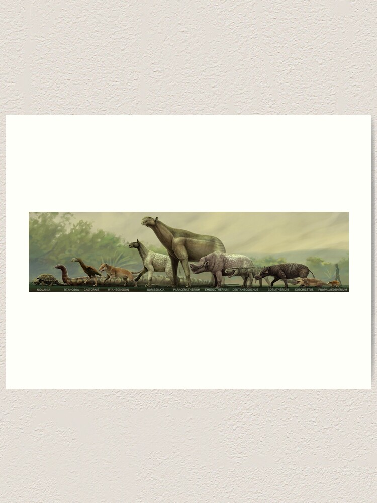 "PALEOGENE ANIMALS. size comparison" Art Print by Mario Lanzas | Redbubble