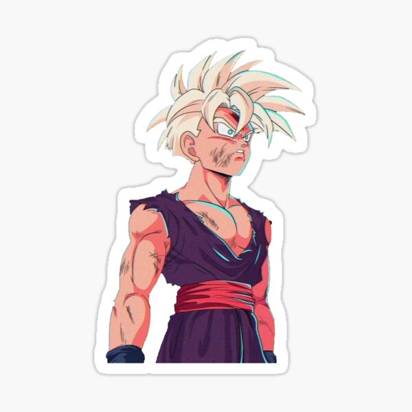 "SSJ Gohan faces Cell" Sticker for Sale by lhay | Redbubble