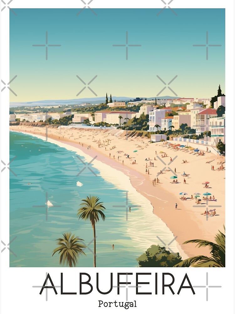 "A Vintage Travel Illustration of Albufeira - Portugal " Postcard for ...