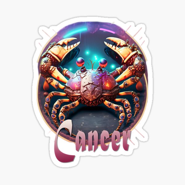 "Cancer Zodiac Sign Color" Sticker for Sale by PsychoLifestyle | Redbubble