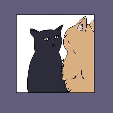 "Zoning Out Cat Meme" Sticker for Sale by CandyDreams222 | Redbubble