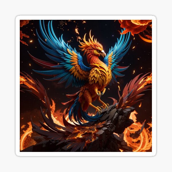 "Phoenix" Sticker for Sale by TrendyPalette | Redbubble