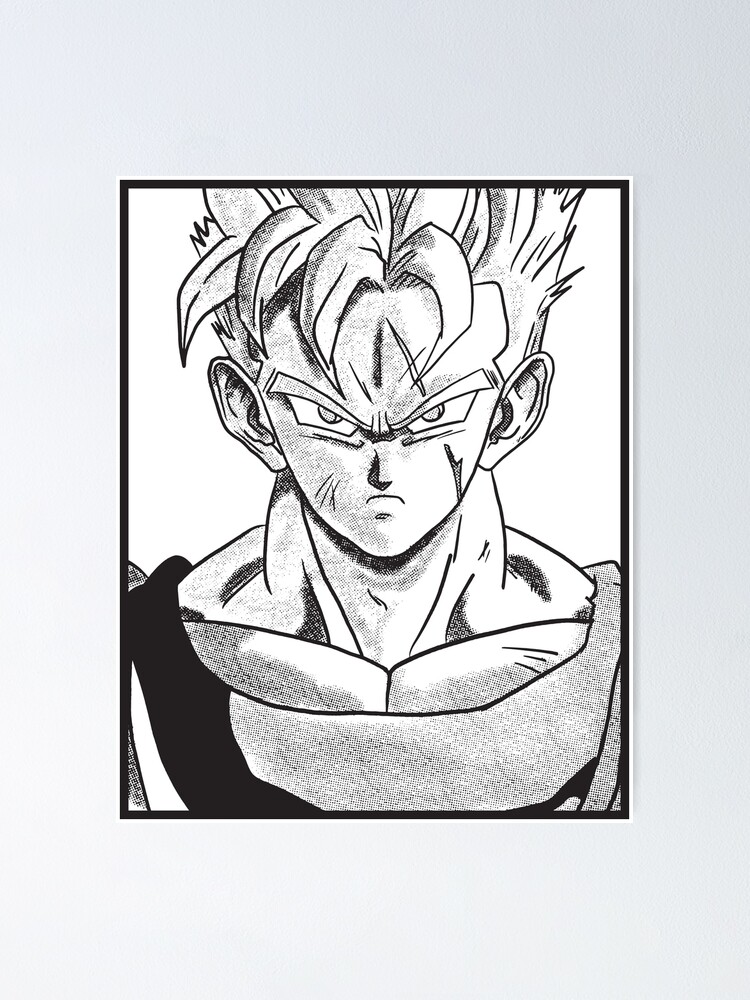 "Half-Tone of Future Gohan" Poster for Sale by thezaps | Redbubble