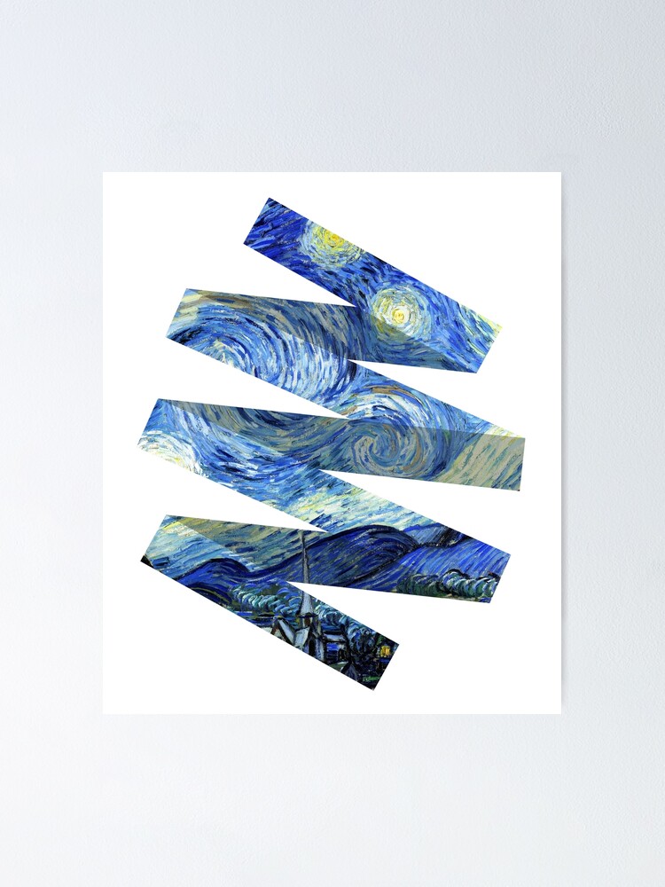 "The Starry Night Geometric Swirl" Poster by maryedenoa | Redbubble