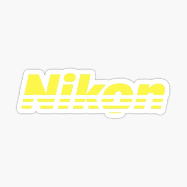 "Nikon Yellow Logo " Sticker for Sale by ZellaNolan | Redbubble