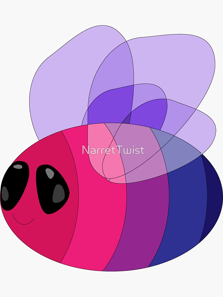 "Bi Bee" Sticker by NarretTwist | Redbubble
