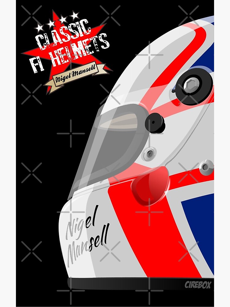 "NIGEL MANSELL CLASSIC HELMET" Art Print by Cirebox | Redbubble