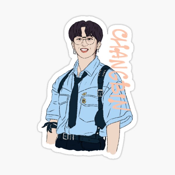 "Changbin of Stray Kids" Sticker for Sale by Erigeron-acris | Redbubble