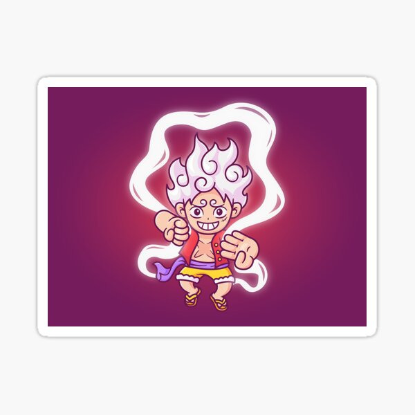 "luffy gear 5" Sticker by otakosparkprint | Redbubble