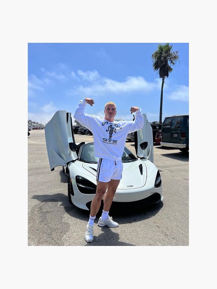 "Shizzy posing next to his Lambo" Sticker for Sale by FitnessCanvas ...