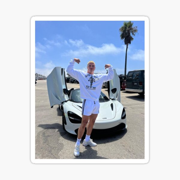 "Shizzy posing next to his Lambo" Sticker for Sale by FitnessCanvas ...