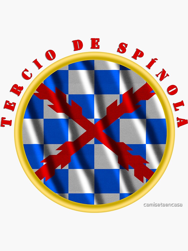 Pegatina «Bandera del Tercio de Spínola» de camisetaencasa | Redbubble