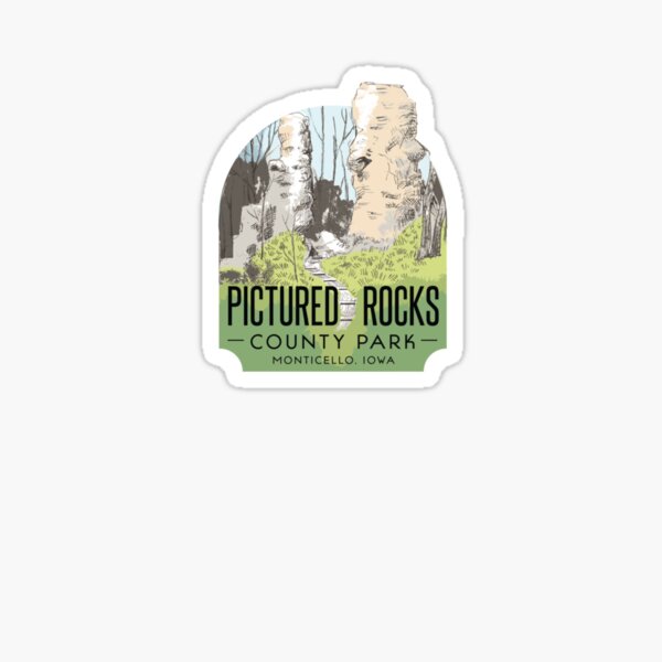 "Pictured Rocks County Park " Sticker for Sale by ElanaMai | Redbubble