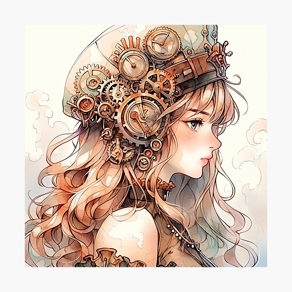 Steampunk Anime Girl Inventor