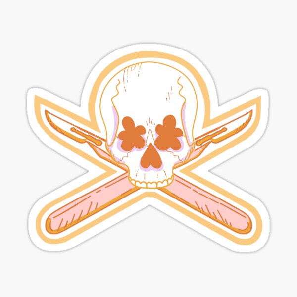 "Retro skull and crossbones with scalpels" Sticker for Sale by ...