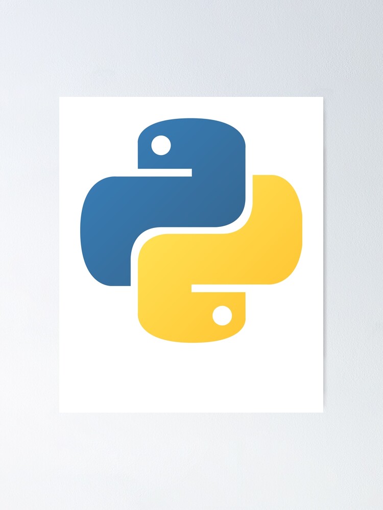 Póster «Logo oficial de Python Lenguaje de programación de scripting ...