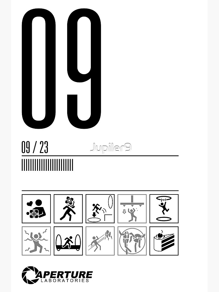 "Portal Test Chamber 9 Door Sign Aperture" Poster for Sale by Jupiler9 ...