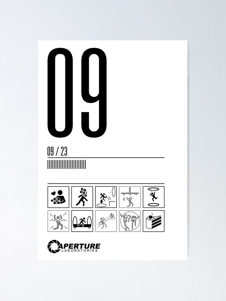 "Portal Test Chamber 9 Door Sign Aperture" Poster for Sale by Jupiler9 ...