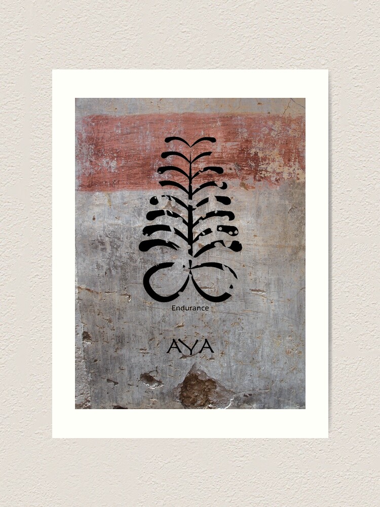 "Aya West African Adinkra Symbol" Art Print for Sale by GrimalkinStudio ...