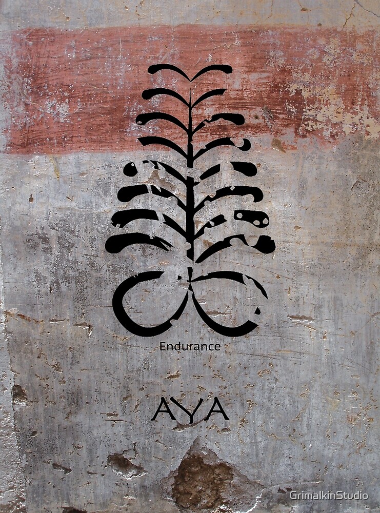 "Aya West African Adinkra Symbol" by GrimalkinStudio | Redbubble