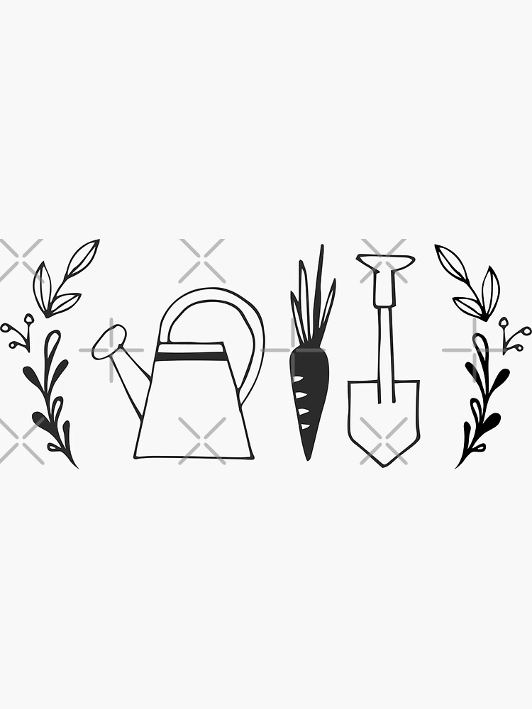 "gardening" Sticker for Sale by PineLemon | Redbubble