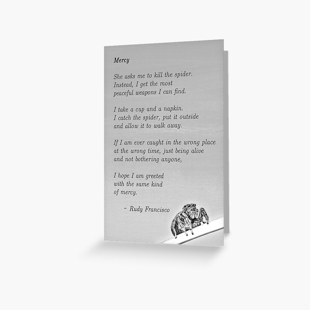 "Mercy Poem by Rudy Francisco" Poster for Sale by aliwoody | Redbubble
