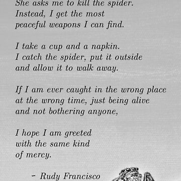 "Mercy Poem by Rudy Francisco" Poster for Sale by aliwoody | Redbubble