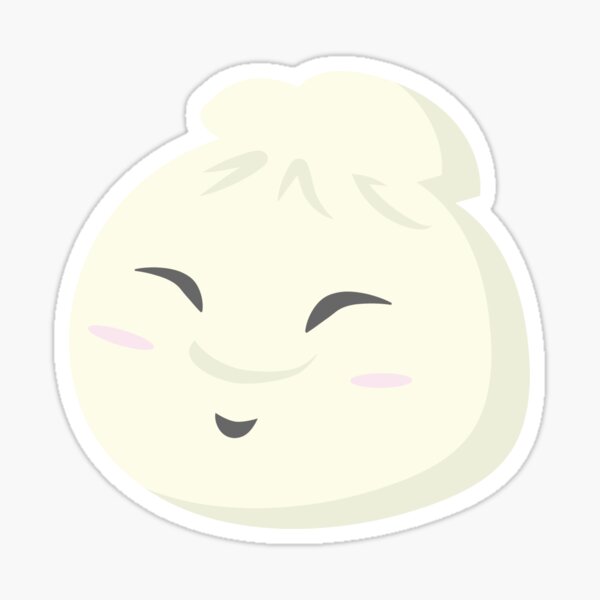 "Cute Smiling Bao Bun " Sticker for Sale by evelyncplum | Redbubble