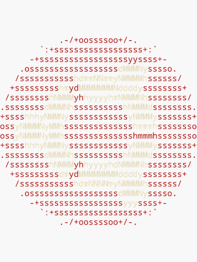 "Ubuntu Linux Neofetch ASCII Art Logo " Sticker for Sale by ElmoHudson ...